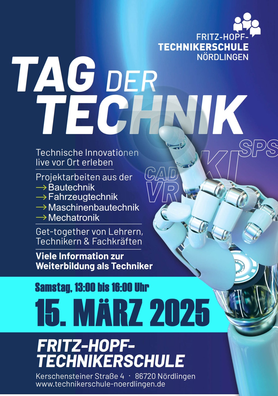 Tag der Technik am 15. März 2025 – Fritz-Hopf-Technikerschule Nördlingen